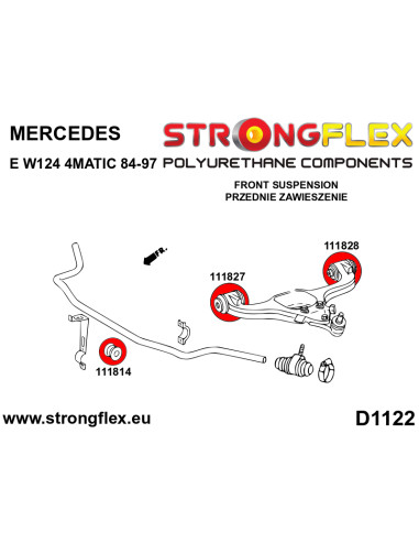 116296B Front suspension bush kit
